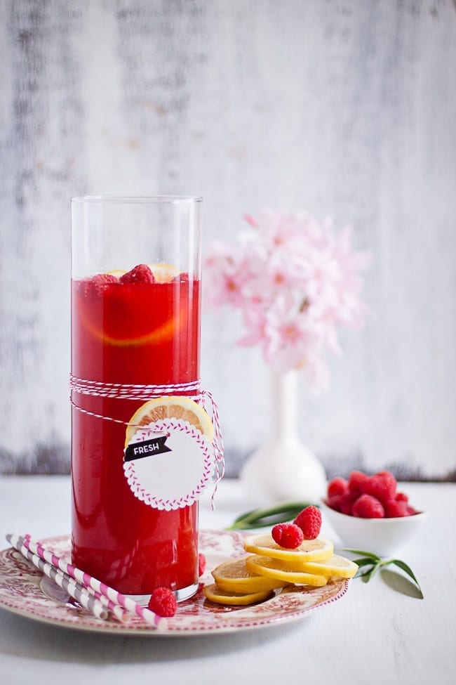 Raspberry Lemon Iced Tea | Playful Cooking