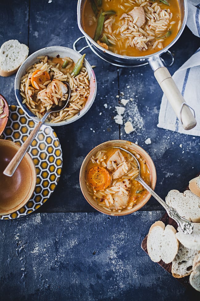 Fish And Orzo Coconut Soup | Playful Cooking