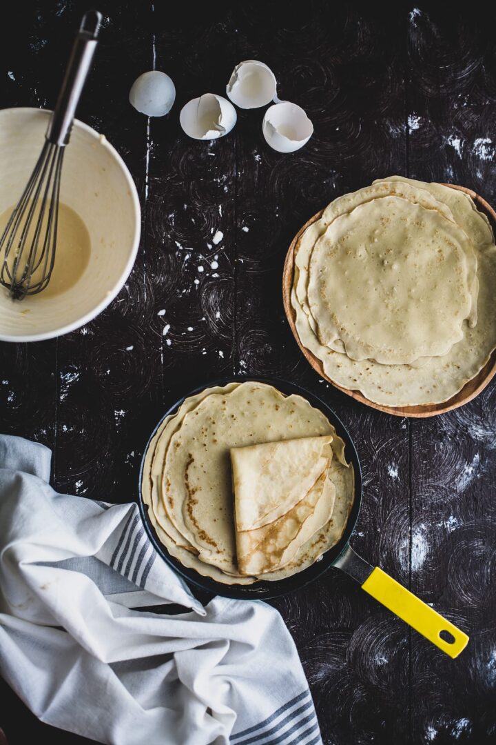 Spinach Corn Crepe With Zaatar Feta Sauce - Playful Cooking