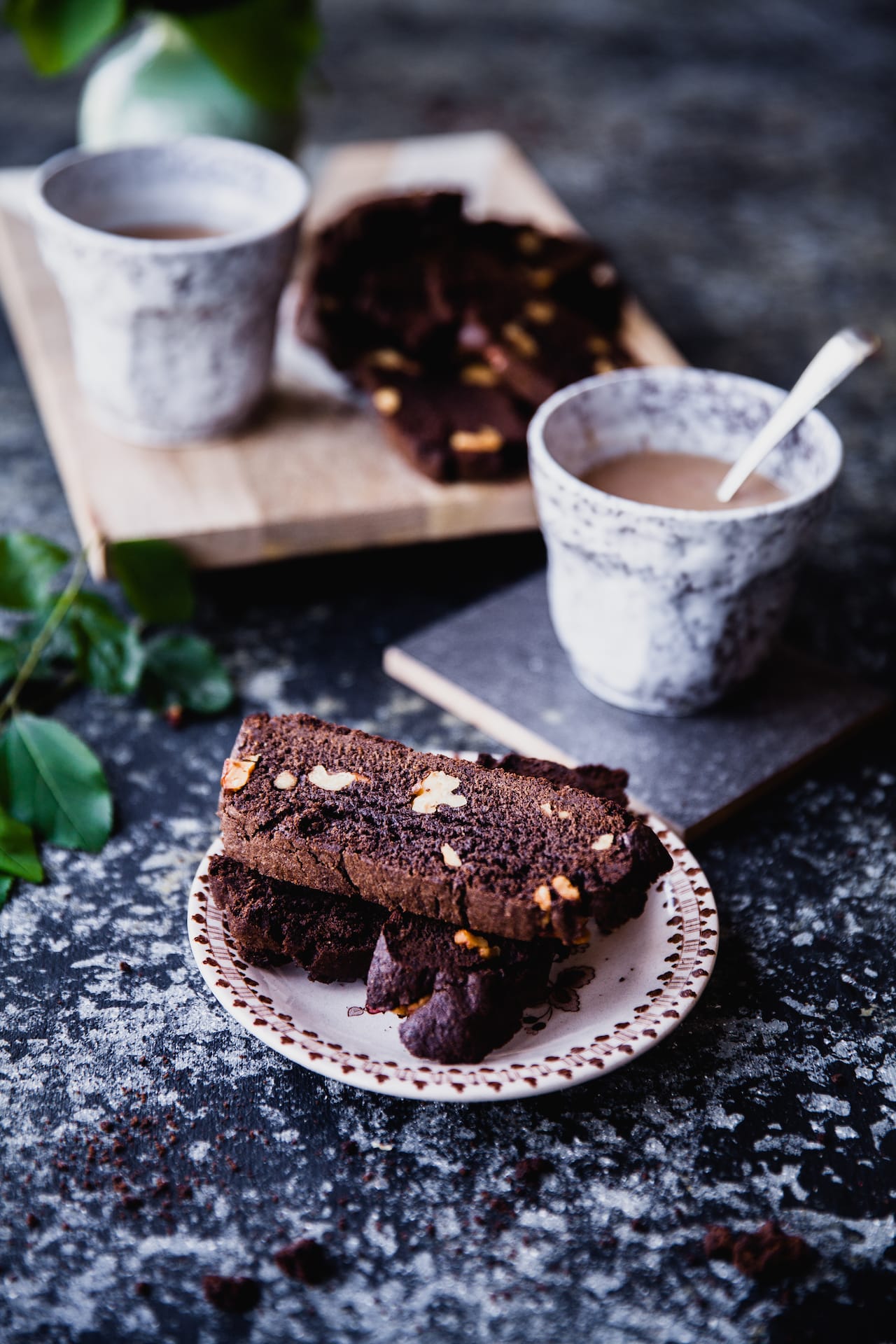 Chocolate Walnut Biscotti - Playful Cooking