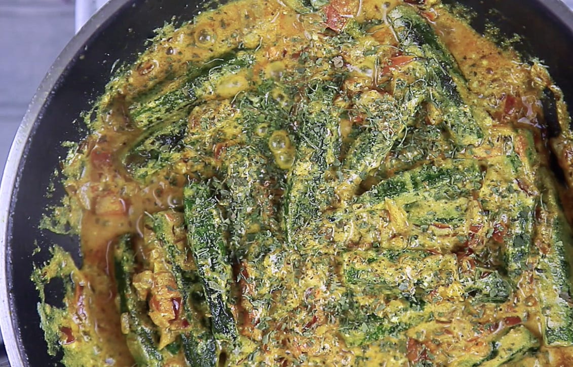 Bhindi Masala Gravy - OKRA stir fried - Playful Cooking