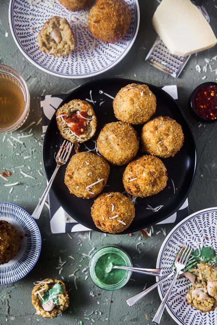 Shrimp Arancini - EASY APPETIZER - Playful Cooking