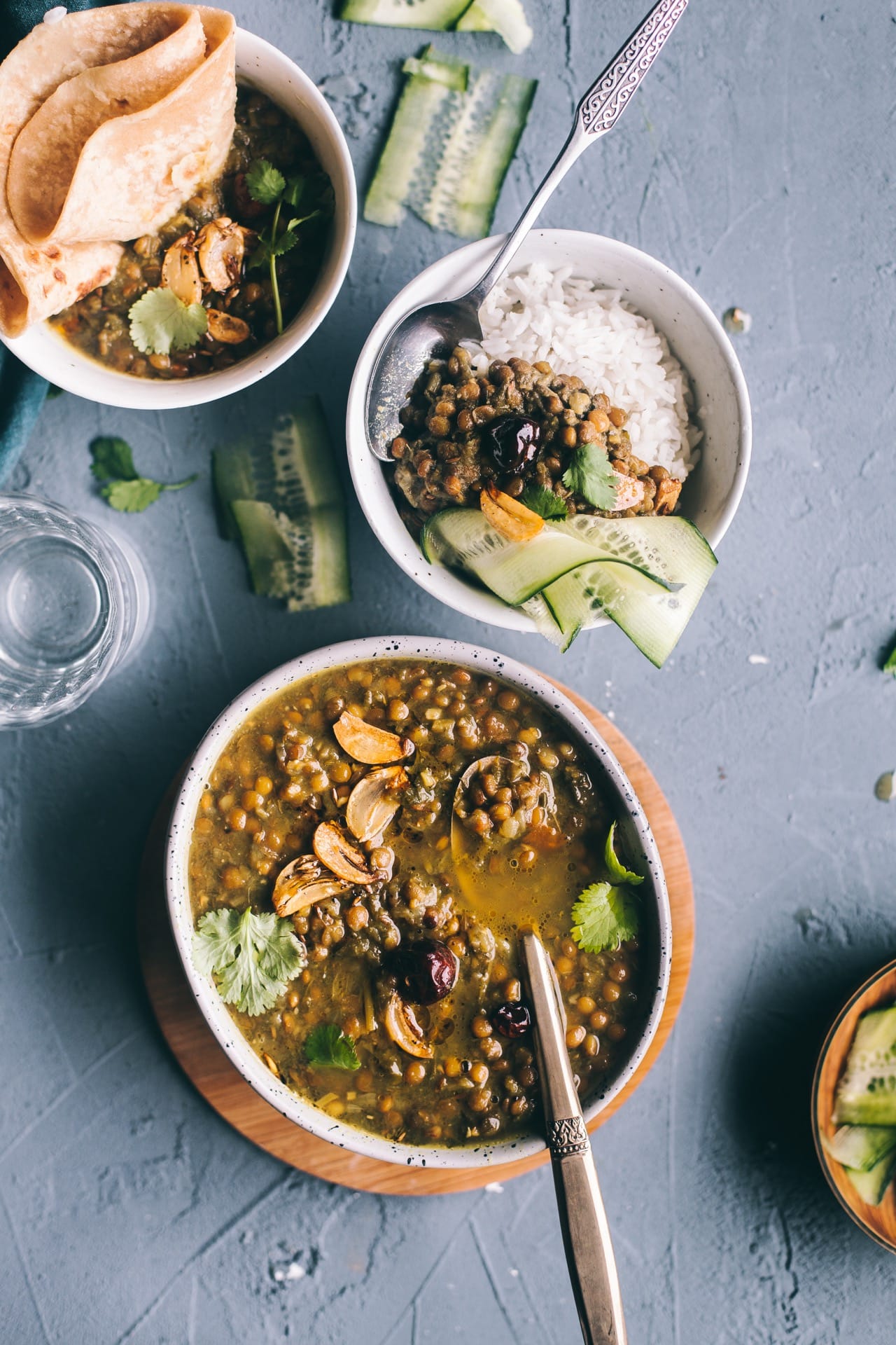 Whole Masoor Dal with Fresh Fenugreek leaves - Playful Cooking