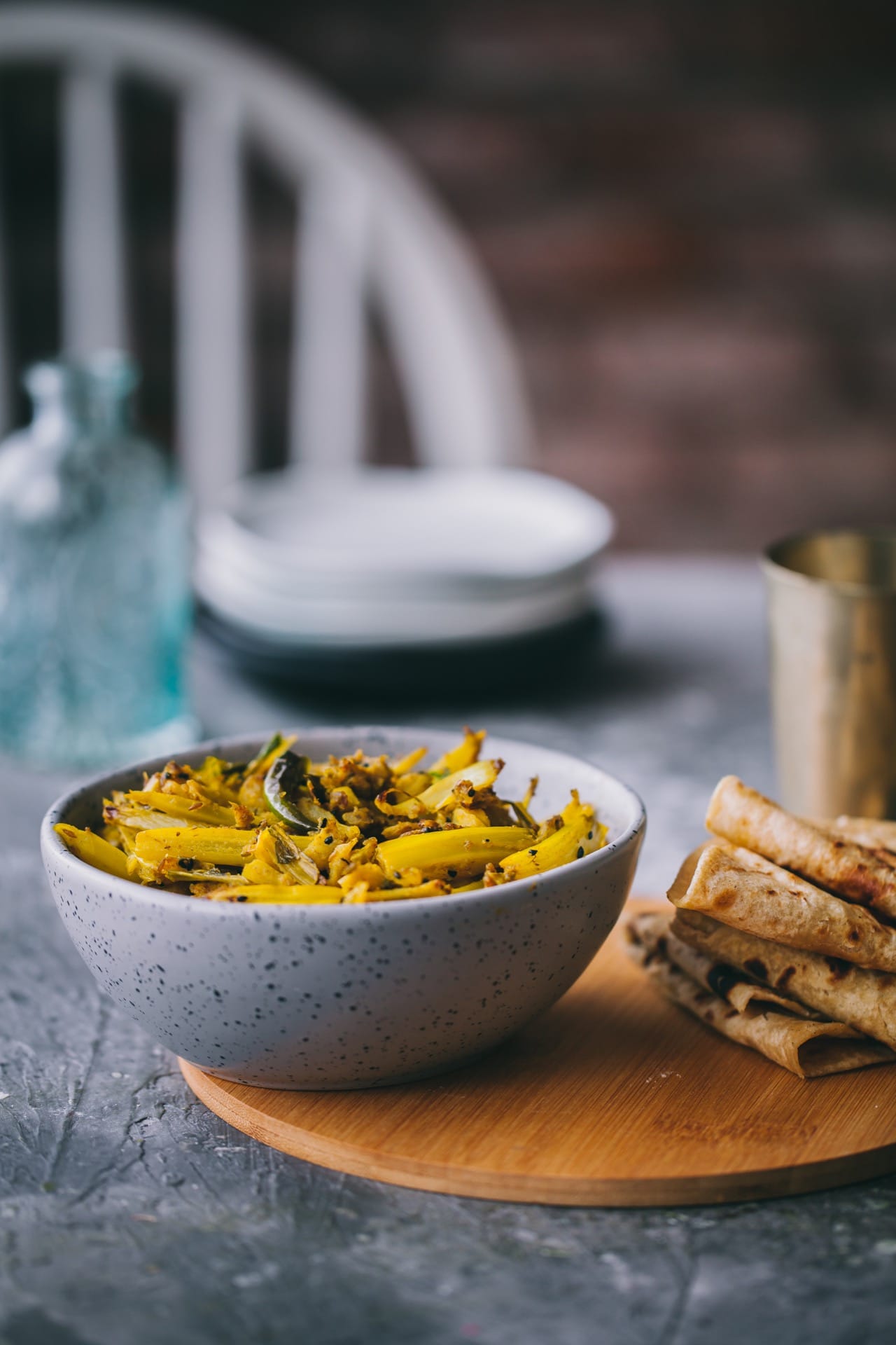 Fulkopi’r Data Bhaja (Cauliflower Stalk Stir Fried) - Playful Cooking