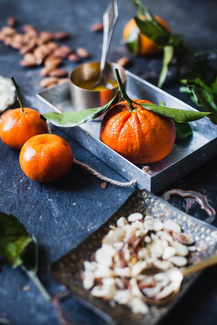 Santra Badam Barfi (Orange Almond Fudge) - Playful Cooking