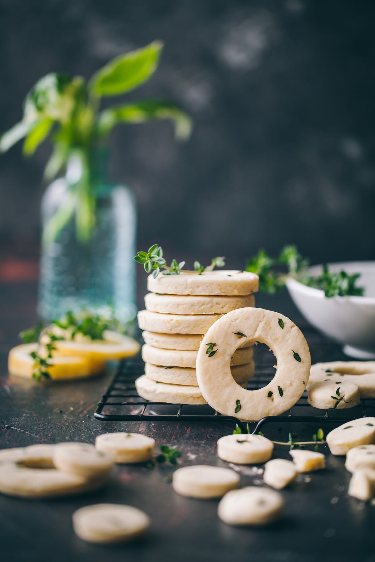 Lemon Thyme Shortbread Cookies - 3 INGREDIENTS - Playful Cooking
