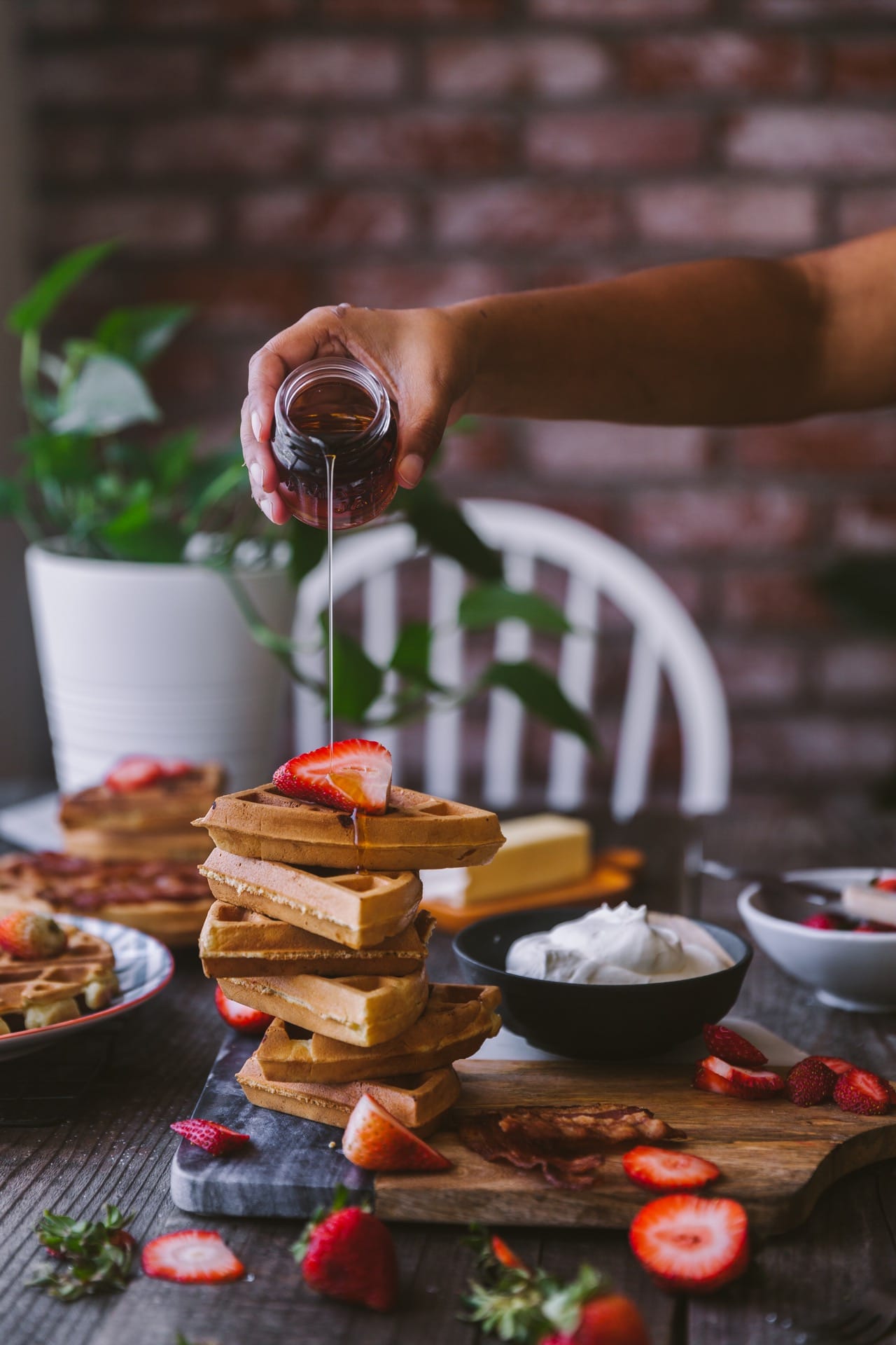 Belgian Waffles Restaurant Style - with VIDEO - Playful Cooking