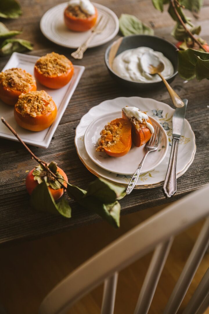 Baked Persimmon Crisp - MAKE IN ADVANCE | Playful Cooking
