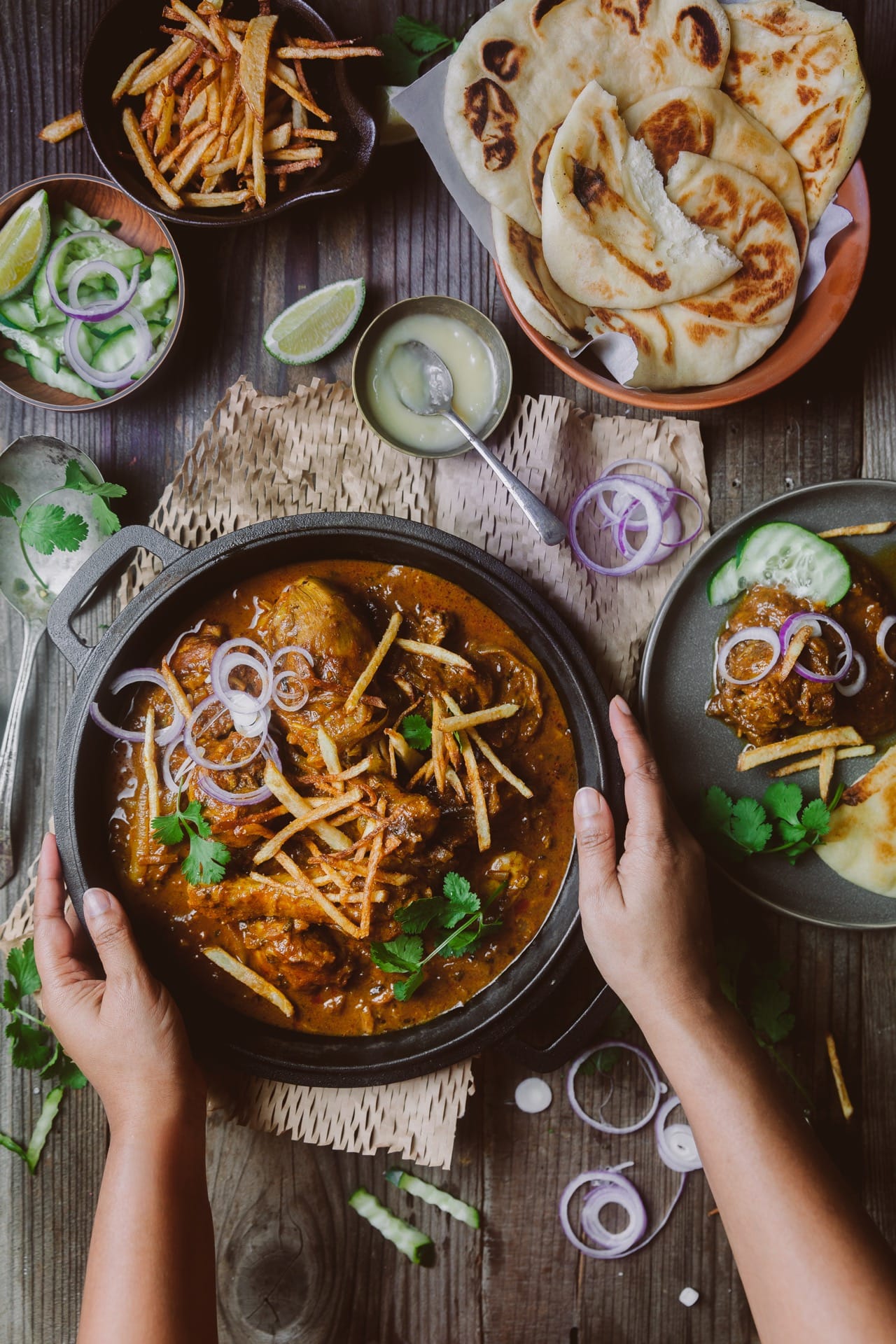 Chicken Salli - Parsi Chicken Curry - Playful Cooking