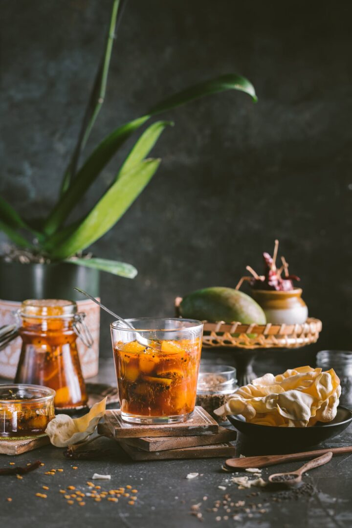 Kacha Aam Er Chutney (Raw Mango Sweet Chutney) - Playful Cooking