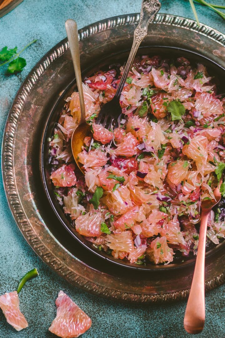 Pomelo Salad - Bengali Style Batabi Lebu Makha - Playful Cooking