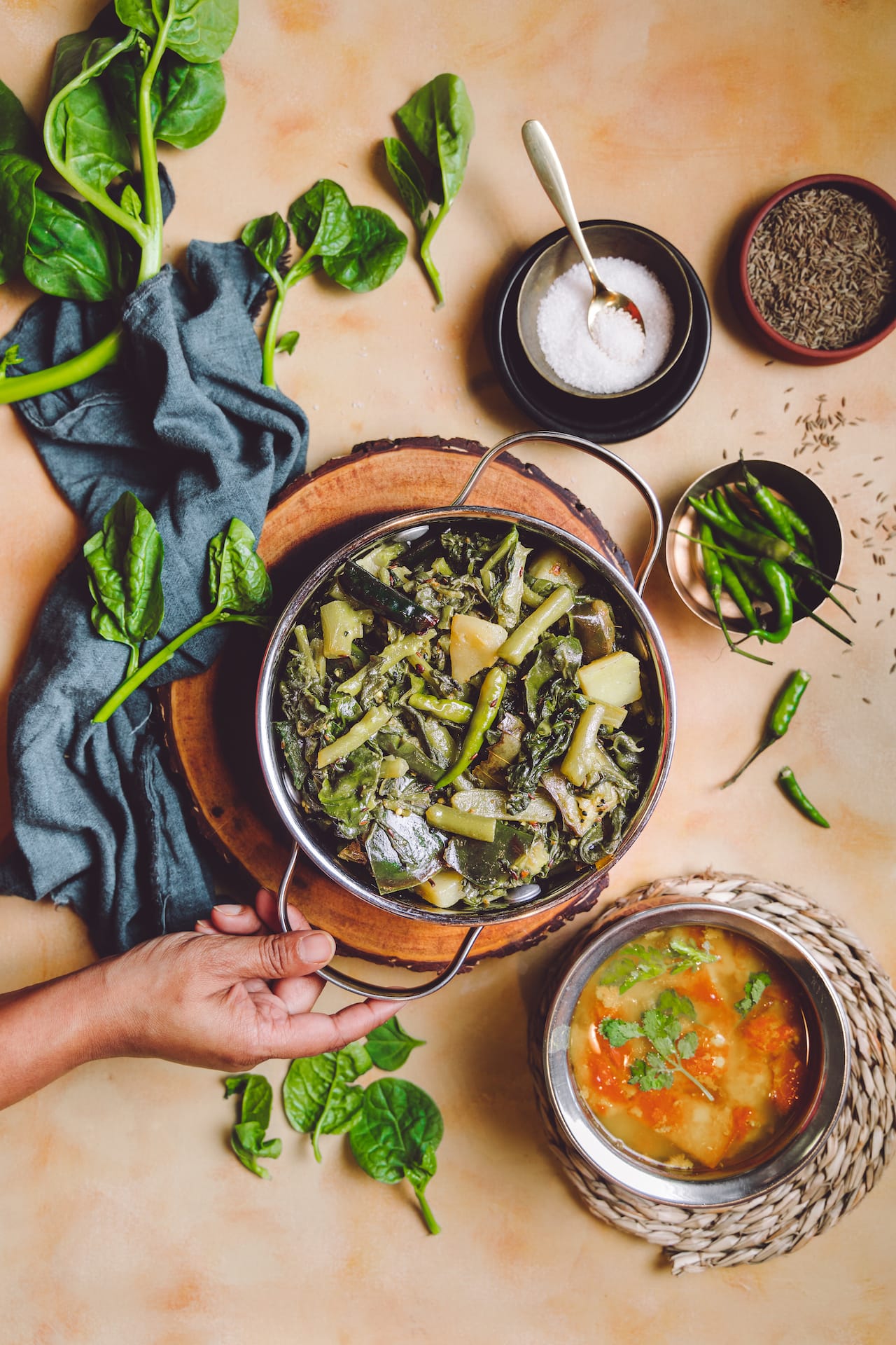 Pui Shaak- BENGALI STYLE Malabar Spinach - Playful Cooking