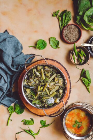 Pui Shaak- BENGALI STYLE Malabar Spinach - Playful Cooking
