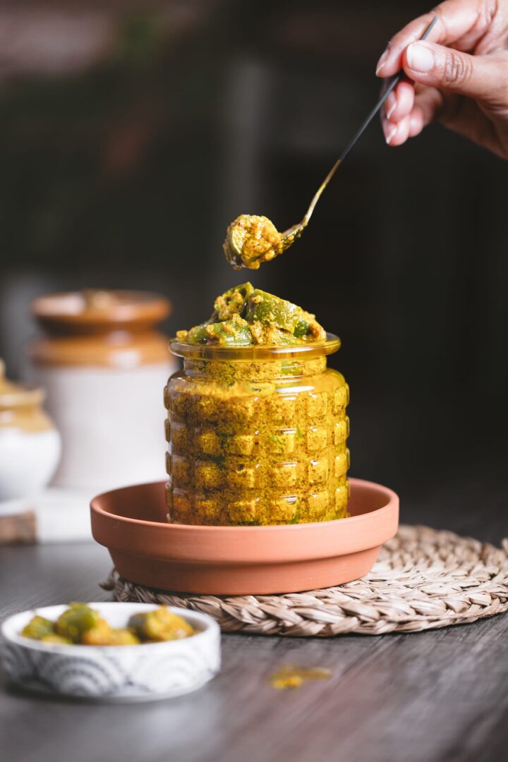 Green Chili Achar - Playful Cooking
